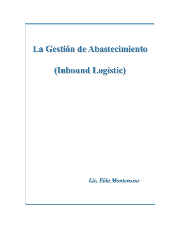 (PDF) Compras y abastecimiento