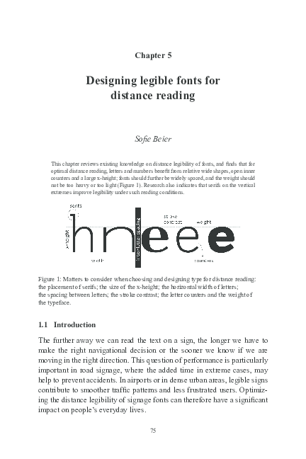(PDF) Designing legible fonts for distance reading