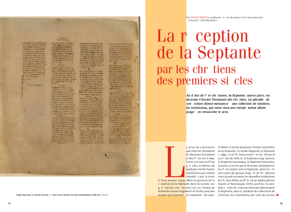 (PDF) Selon les Septante: trente études sur la Bible grecque des ...