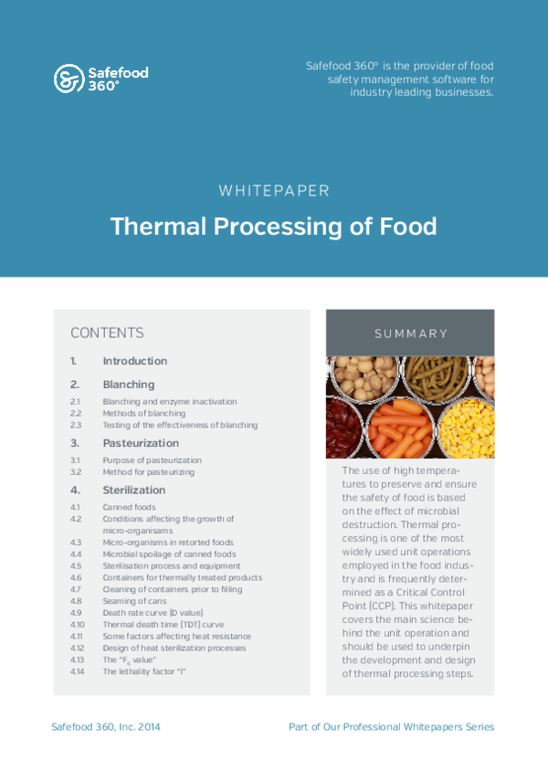 (PDF) Thermal Processing of Food