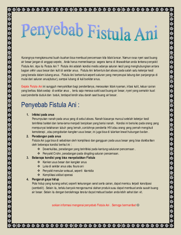 (DOC) Fistula ani