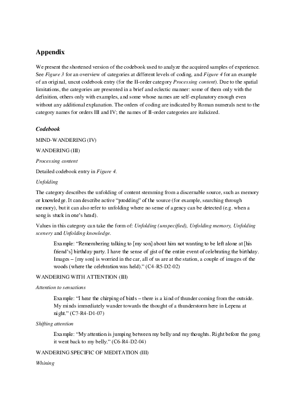 (PDF) Ethnography of Meditation - Appendix: The Codebook | Urban Kordes ...