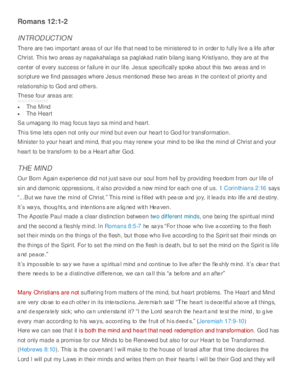 (DOC) Romans 12 sermon