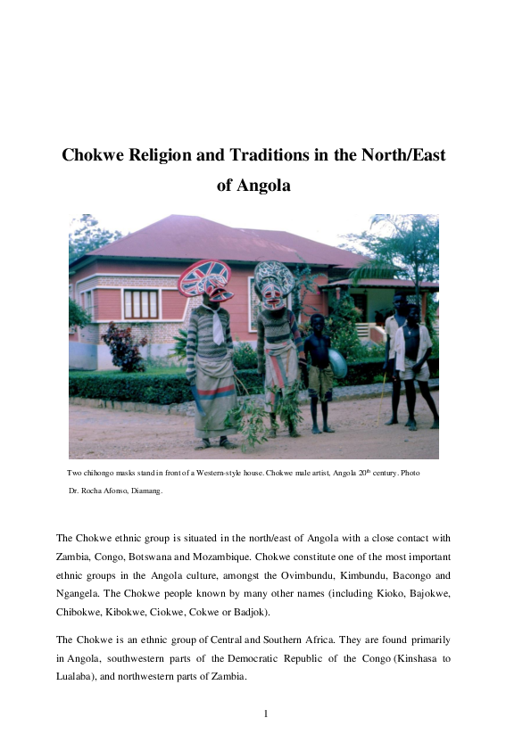 (DOC) Chokwe Religion and Traditions in the North/East of Angola