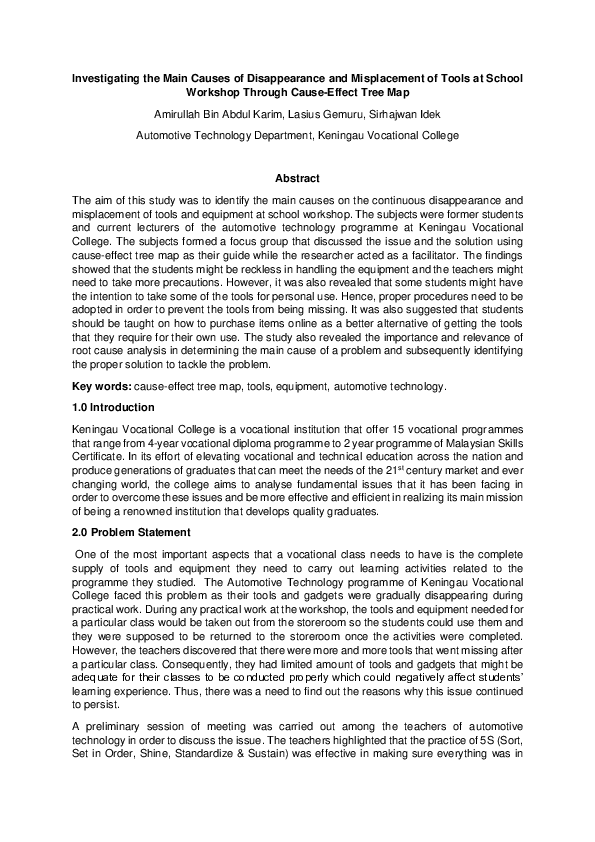 (DOC) Investigating the Main Causes of Disappearance and Misplacement ...