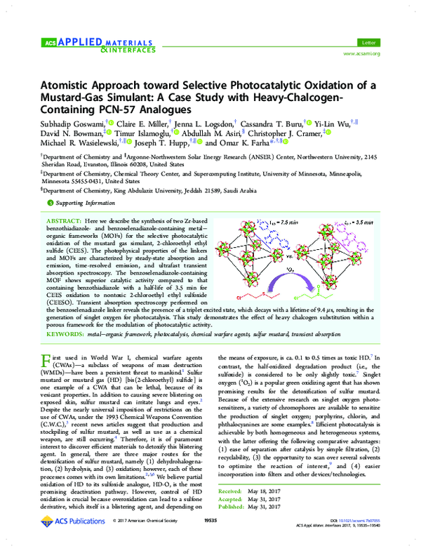 (PDF) Atomistic Approach toward Selective Photocatalytic Oxidation of a ...