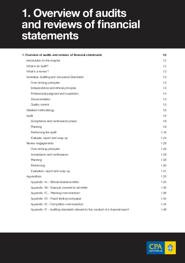 (PDF) Overview of audits and reviews of financial statements