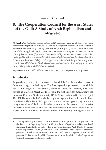 (PDF) 8. The Cooperation Council for the Arab States of the Gulf: A ...