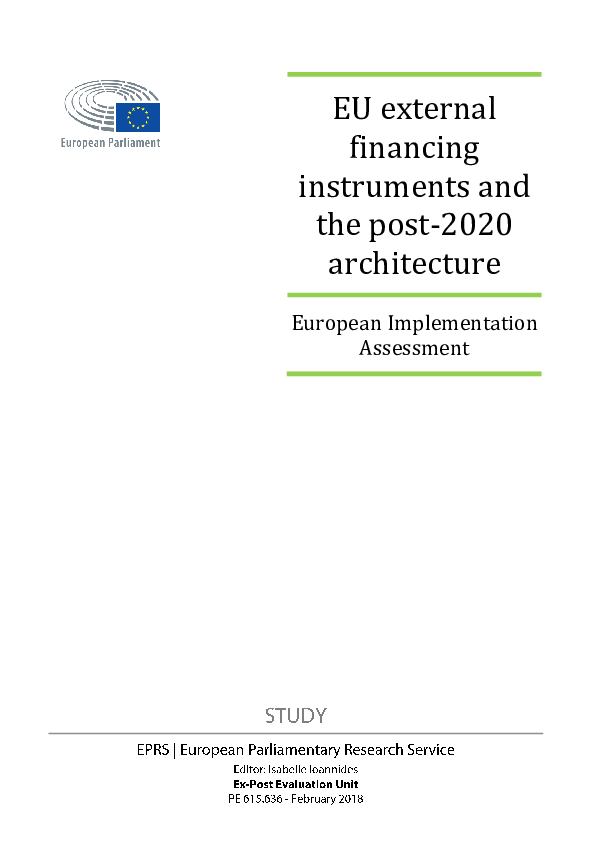 (PDF) EU external financing instruments and the post-2020 architecture ...