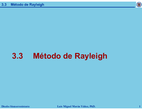 (PDF) 3.3 Método de Rayleigh