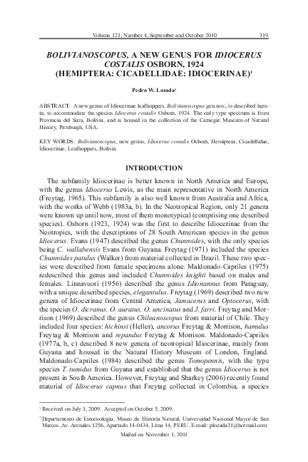 (PDF) BOLIVIANOSCOPUS, A NEW GENUS FOR IDIOCERUS COSTALIS OSBORN, 1924 ...