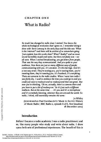 (PDF) What is Radio