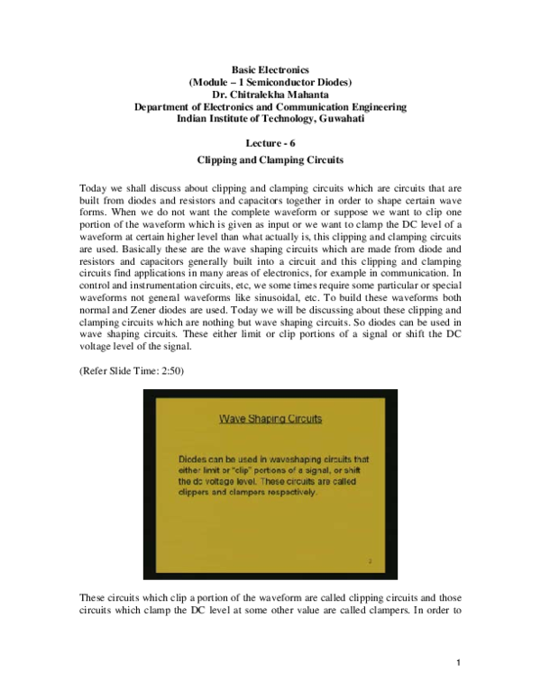 (PDF) Basic Electronics (Module -1 Semiconductor Diodes | BALACHANDRAN ...