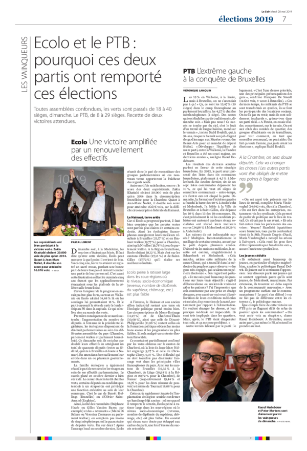 (PDF) «Ecolo et le PTB : pourquoi ces deux partis ont remporté ces ...