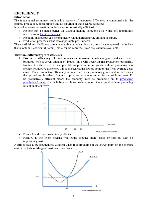 (PDF) Economic Efficiency