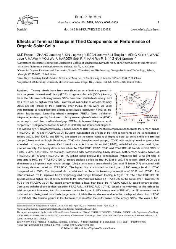 (PDF) Effects of Terminal Groups in Third Components on Performance of ...