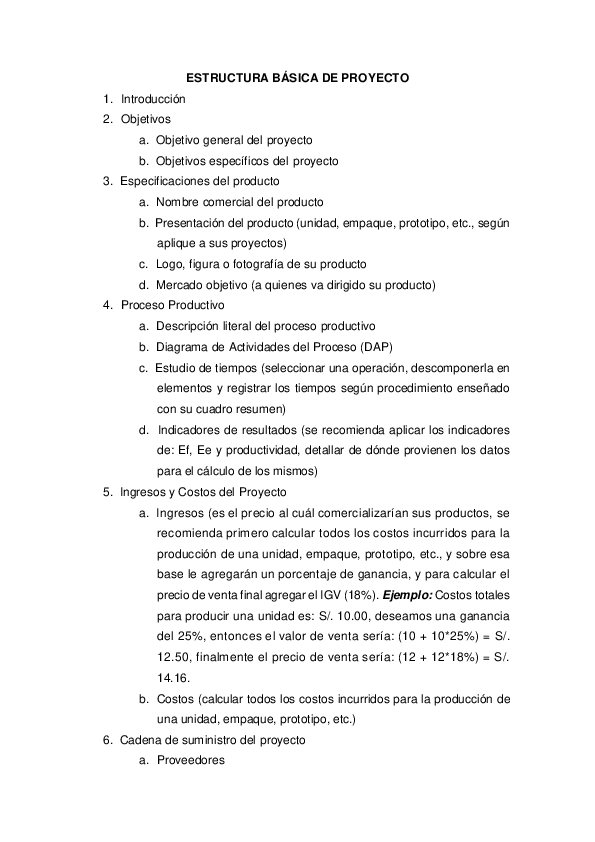 (PDF) ESTRUCTURA BÁSICA DE PROYECTO