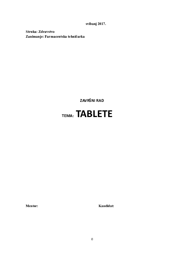 (DOC) Zavrsni rad Tablete