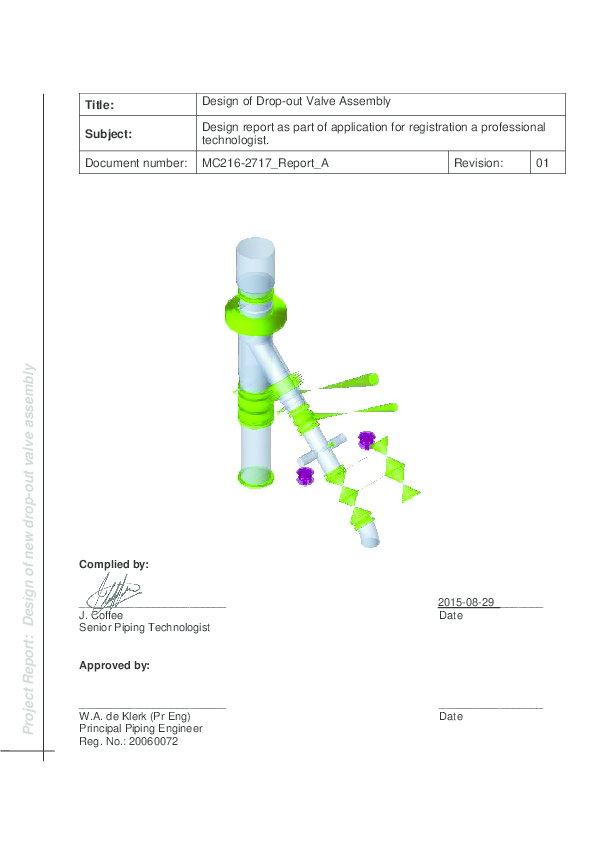 (PDF) Title: Design of Drop-out Valve Assembly