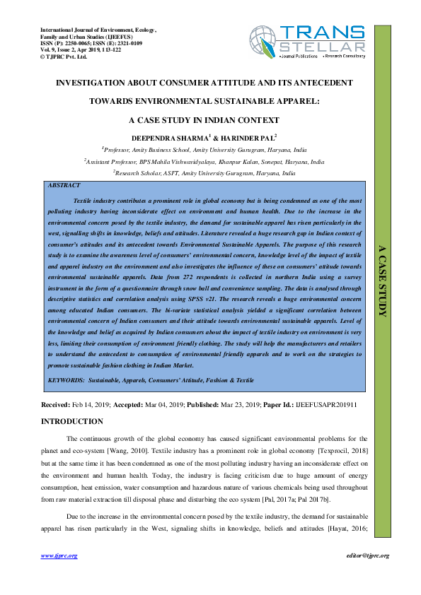 (PDF) INVESTIGATION ABOUT CONSUMER ATTITUDE AND ITS ANTECEDENT TOWARDS ...