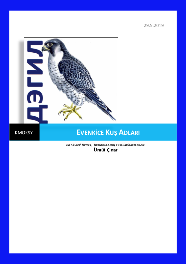 (PDF) Yakut Animal Names 2021 | Ümüt Çınar - Academia.edu