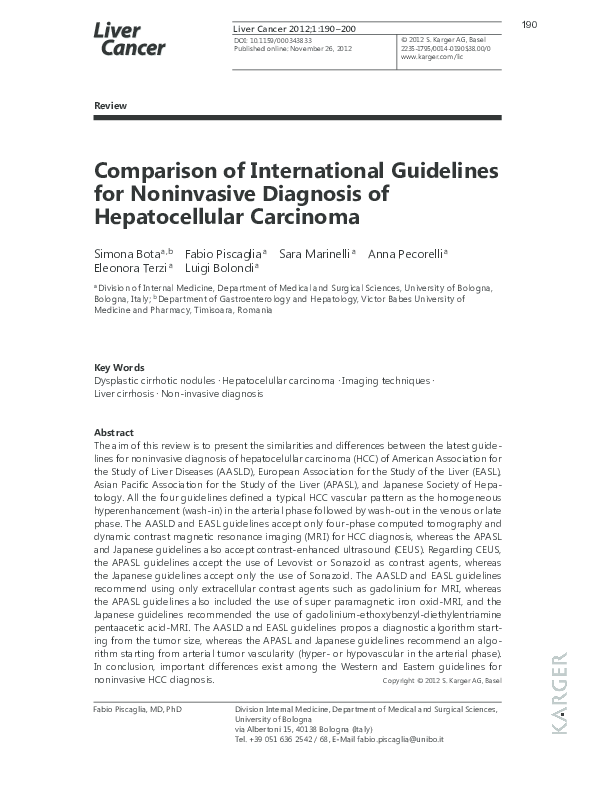 (PDF) Comparison of International Guidelines for Noninvasive Diagnosis ...
