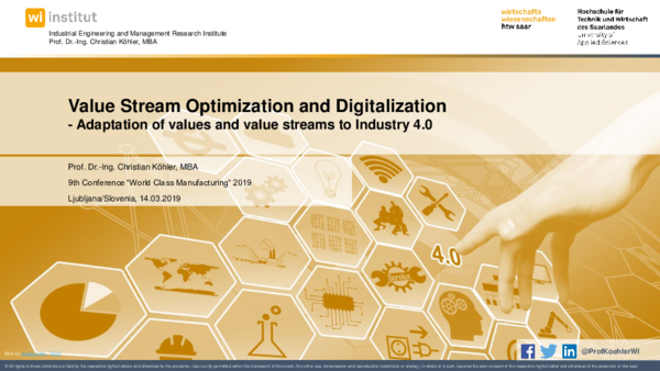 (PDF) Value stream optimization and digitalization - Adaptation of values and value streams to ...