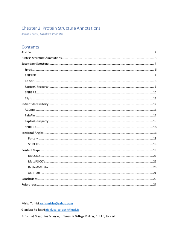 (PDF) Chapter 2: Protein Structure Annotations