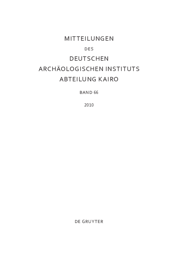 (PDF) Remains of a Marsh Scene from the Mastaba of Shemai at Kom el Koffar