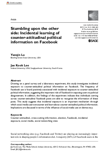 (PDF) Stumbling upon the other side: Incidental learning of counter ...