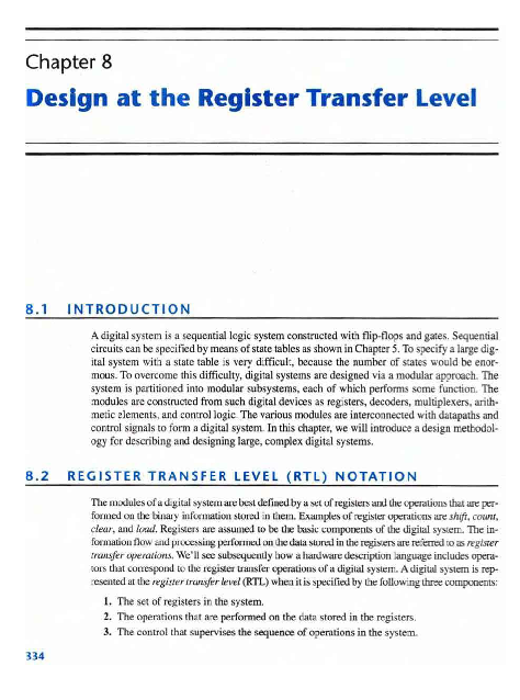 (PDF) Desig n at the Register Transfer Level 8 . 1 INTRODUCTION