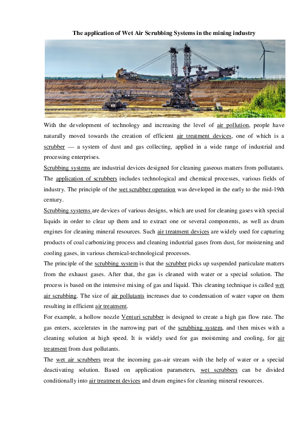 (DOC) The application of Wet Air Scrubbing Systems in the mining ...