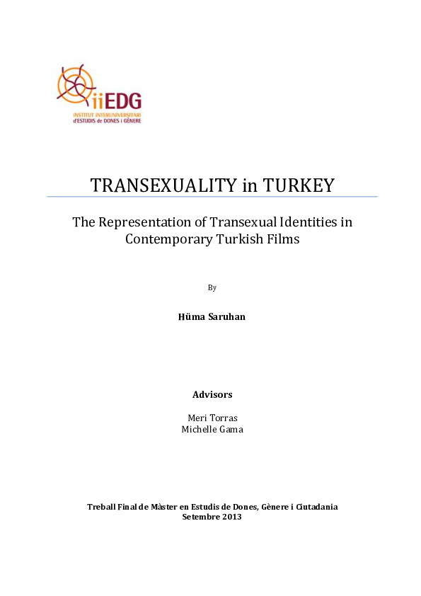 (PDF) Transexuality in Turkey - The Representation of Transexual ...