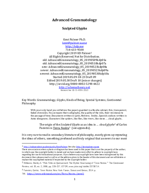 (PDF) Advanced Grammatology 05: Sculpted Glyphs | Kent Palmer ...