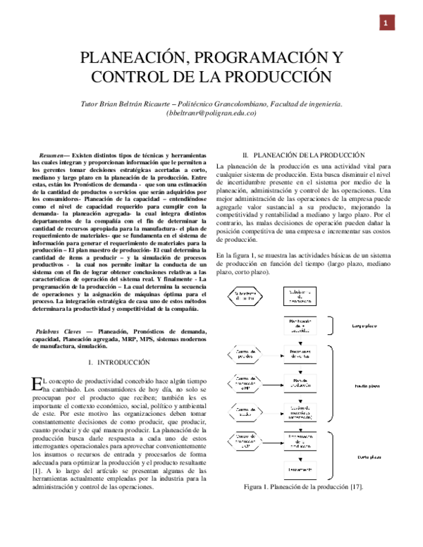 (PDF) PLANEACIÓN, PROGRAMACIÓN Y CONTROL DE LA PRODUCCIÓN
