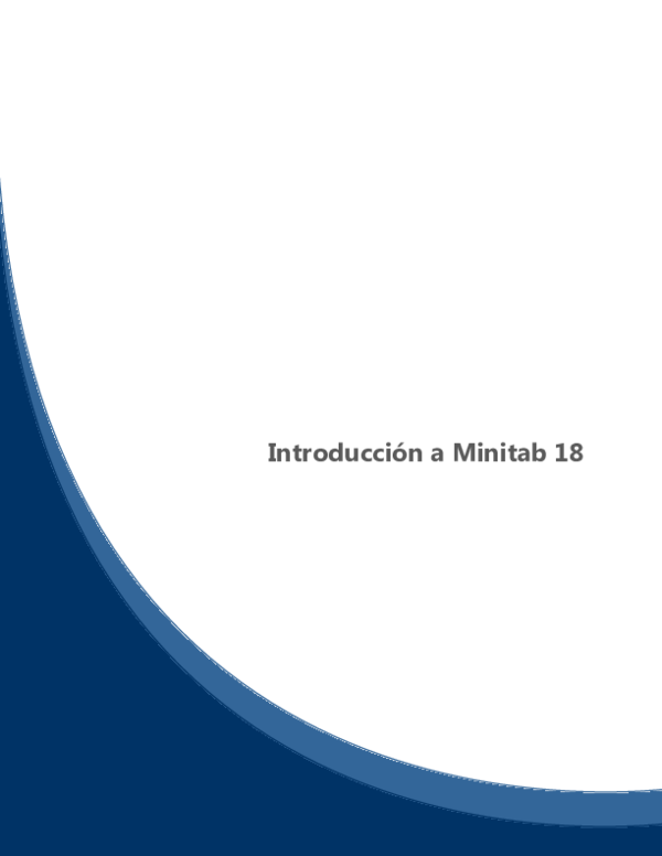 (PDF) Introducción a Minitab 18