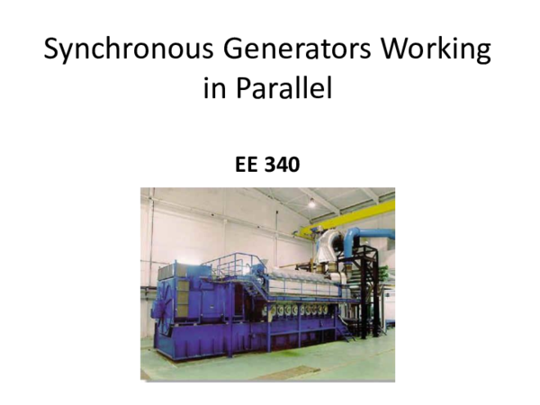 (PDF) Synchronous Generators Working in Parallel
