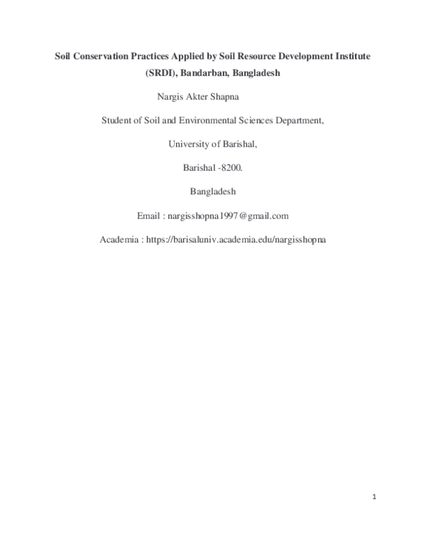 (PDF) Soil Conservation Practices Applied by Soil Resource Development ...