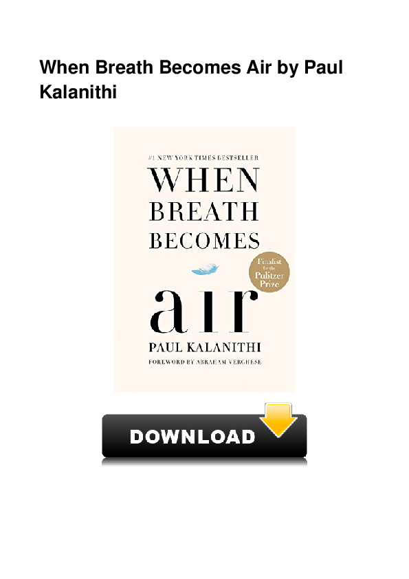 (PDF) When Breath Becomes Air by Paul Kalanithi