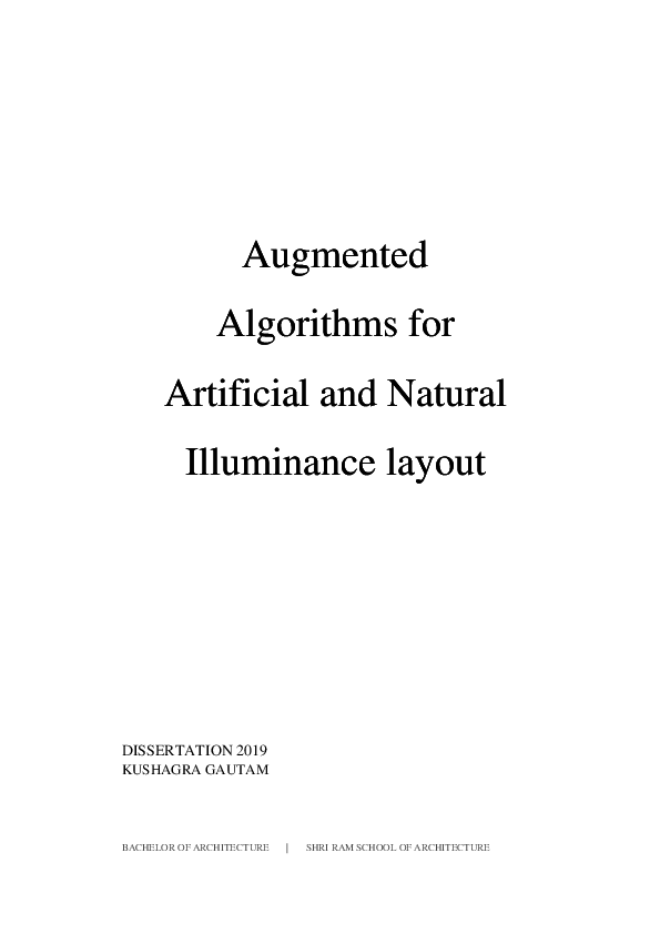 Pdf Augmented Algorithms For Artificial And Natural Illuminance Layout