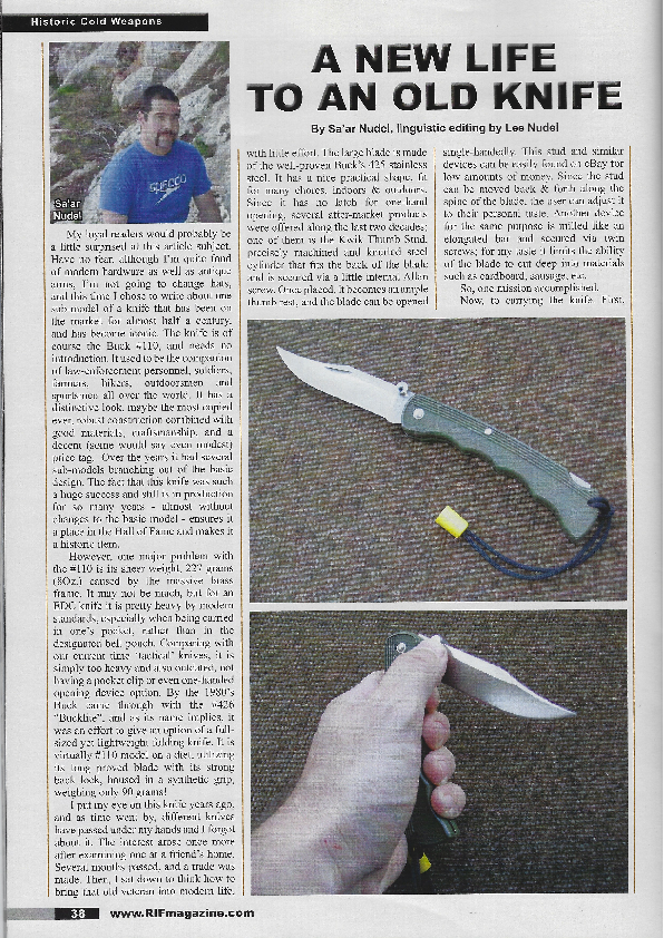 (PDF) A New Life to an Old Knife - the Buck #426 'Bucklite'