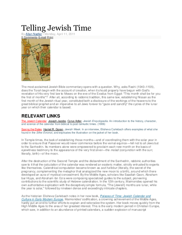 (PDF) Telling Jewish Time