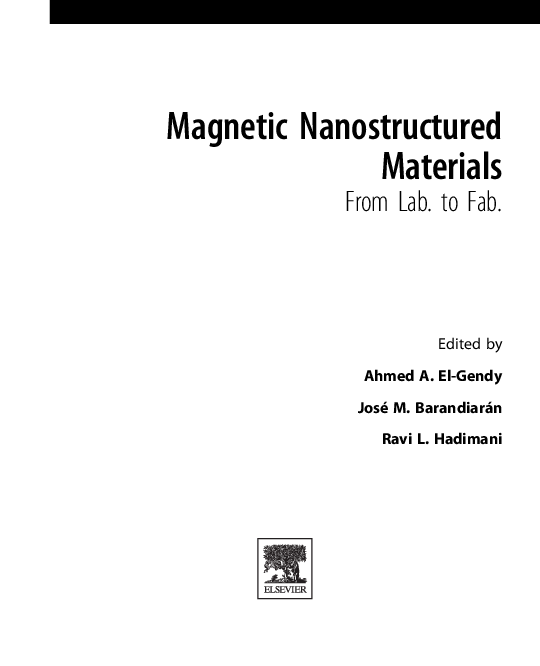 (PDF) Magnetic Nanostructured Materials