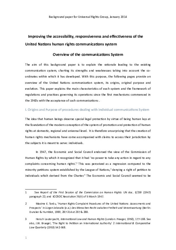 (DOC) Improving the accessibility, responsiveness and effectiveness of ...