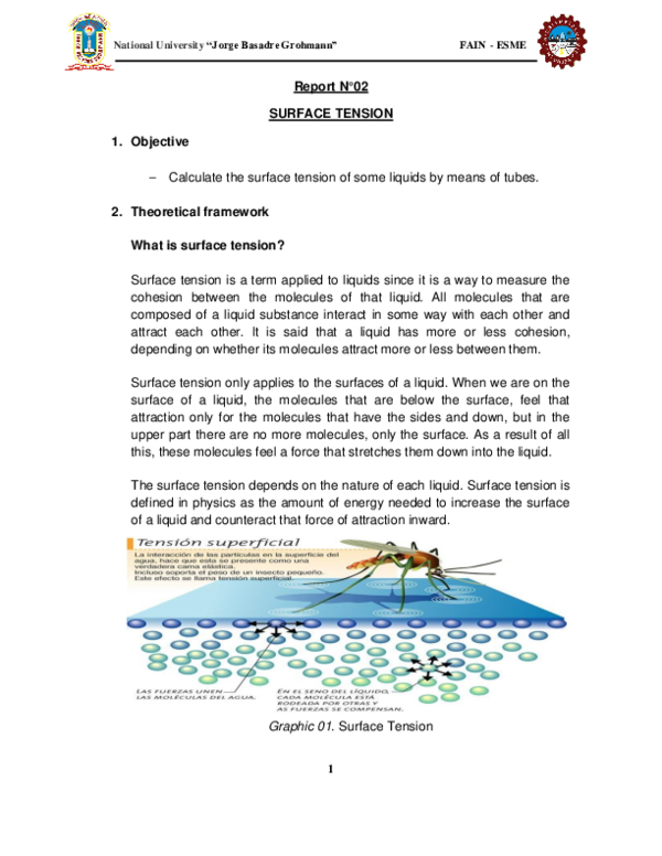 (DOC) SURFACE TENSION