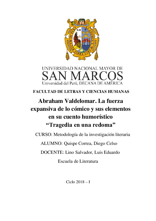 (DOC) FACULTAD DE LETRAS Y CIENCIAS HUMANAS