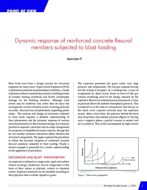 (PDF) Dynamic response of reinforced concrete flexural members subjected to blast loading