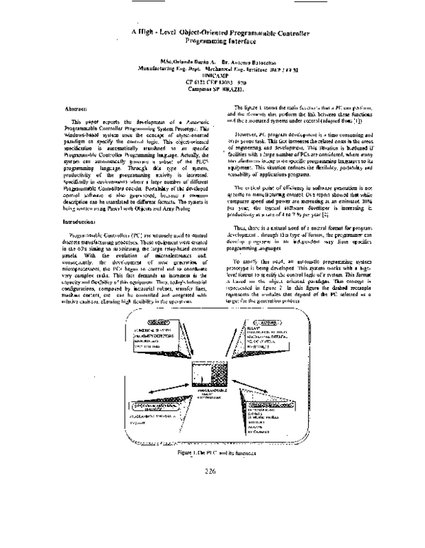 (PDF) A high-level object-oriented programmable controller programming ...
