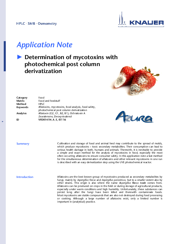 (PDF) Application Note Determination of mycotoxins with photochemical ...