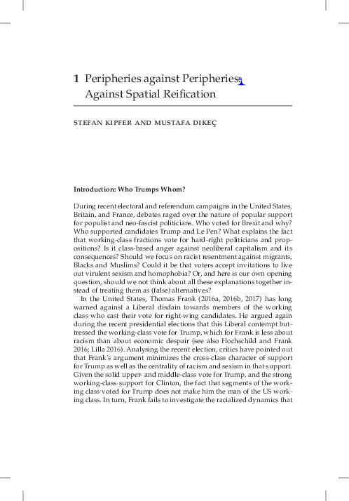 (PDF) Peripheries against peripheries? Against spatial reification